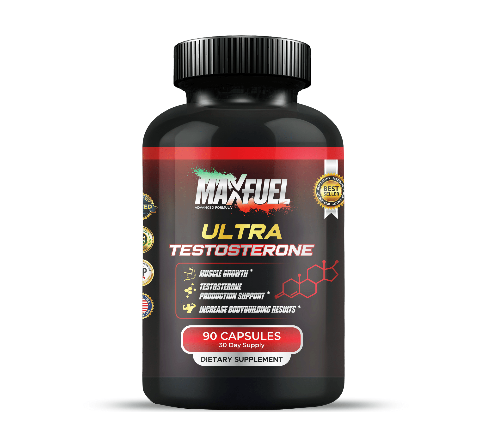Ultra Test Natural Testosterone Support for Male Hormone Boost – MaxFuel